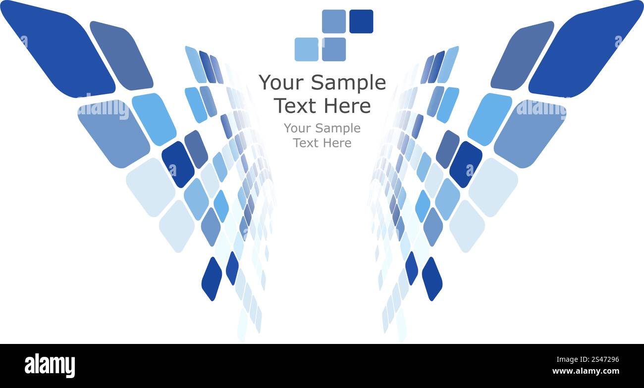 Checkered Background With Text Space. Ideal Balanced Colors in Blue ...