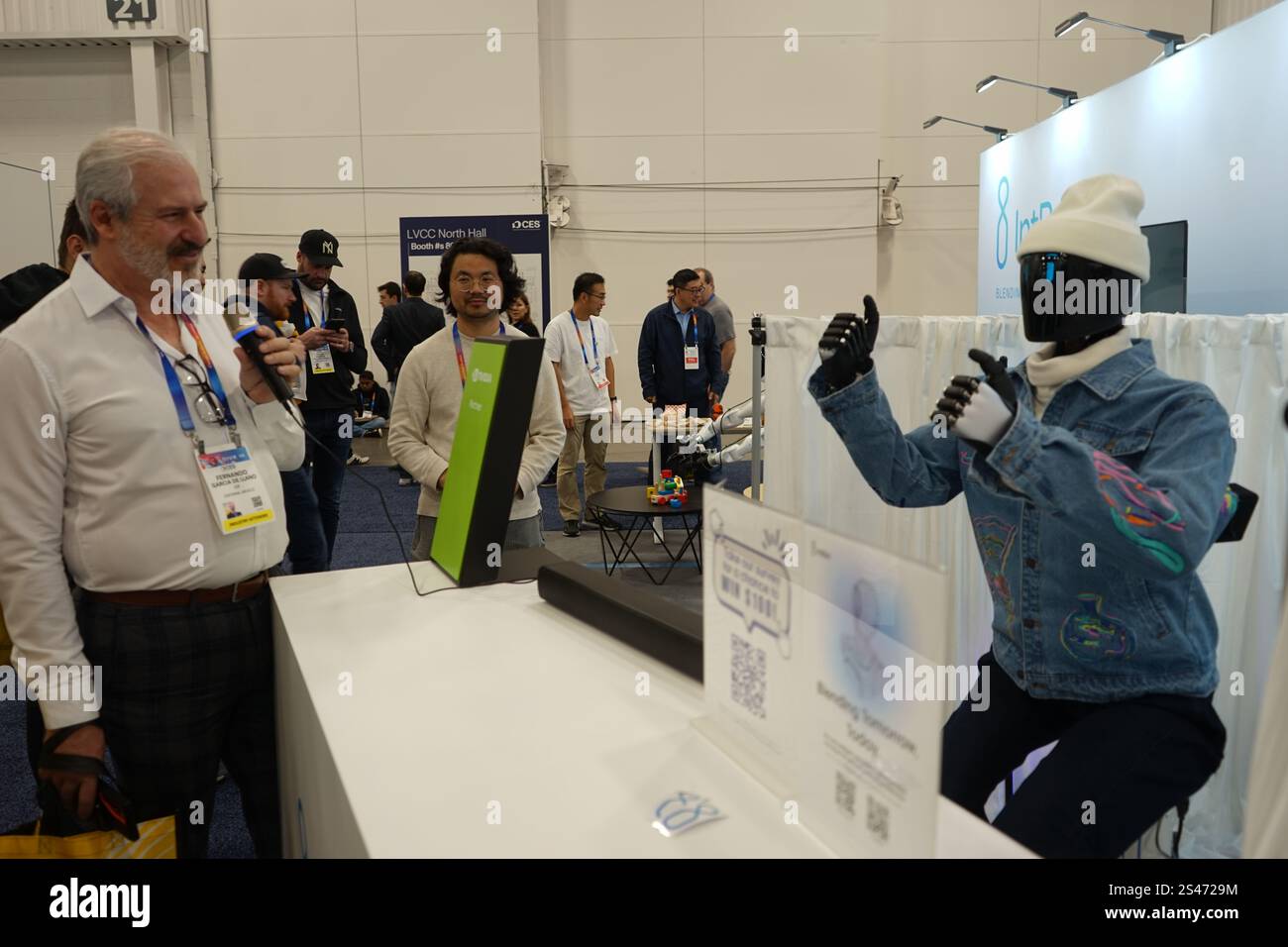 Las Vegas, USA. 10th Jan, 2025. An IntBot robot is displayed during the ...