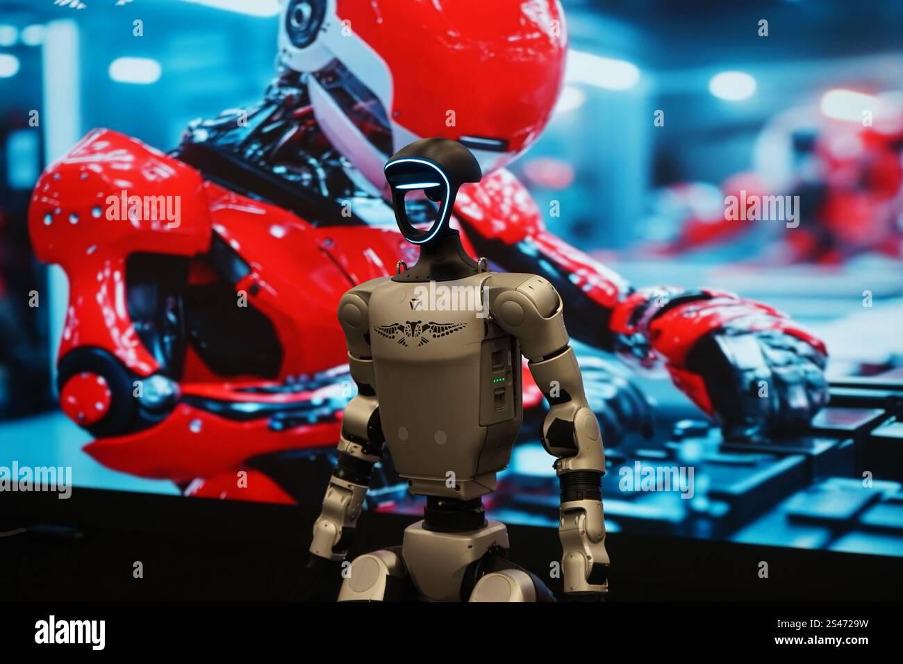 Las Vegas, USA. 10th Jan, 2025. An Old World Labs robot is displayed ...