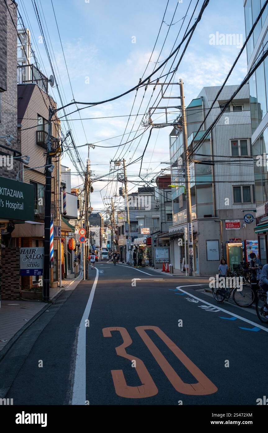Back Street in the Hipster District of Shimokitazawa Tokyo Japan Stock ...