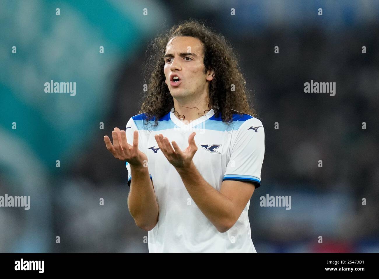 Rome, Italy. 10th Jan, 2025. Matteo Guendouzi of SS Lazio gestures during the Serie A Enilive ...