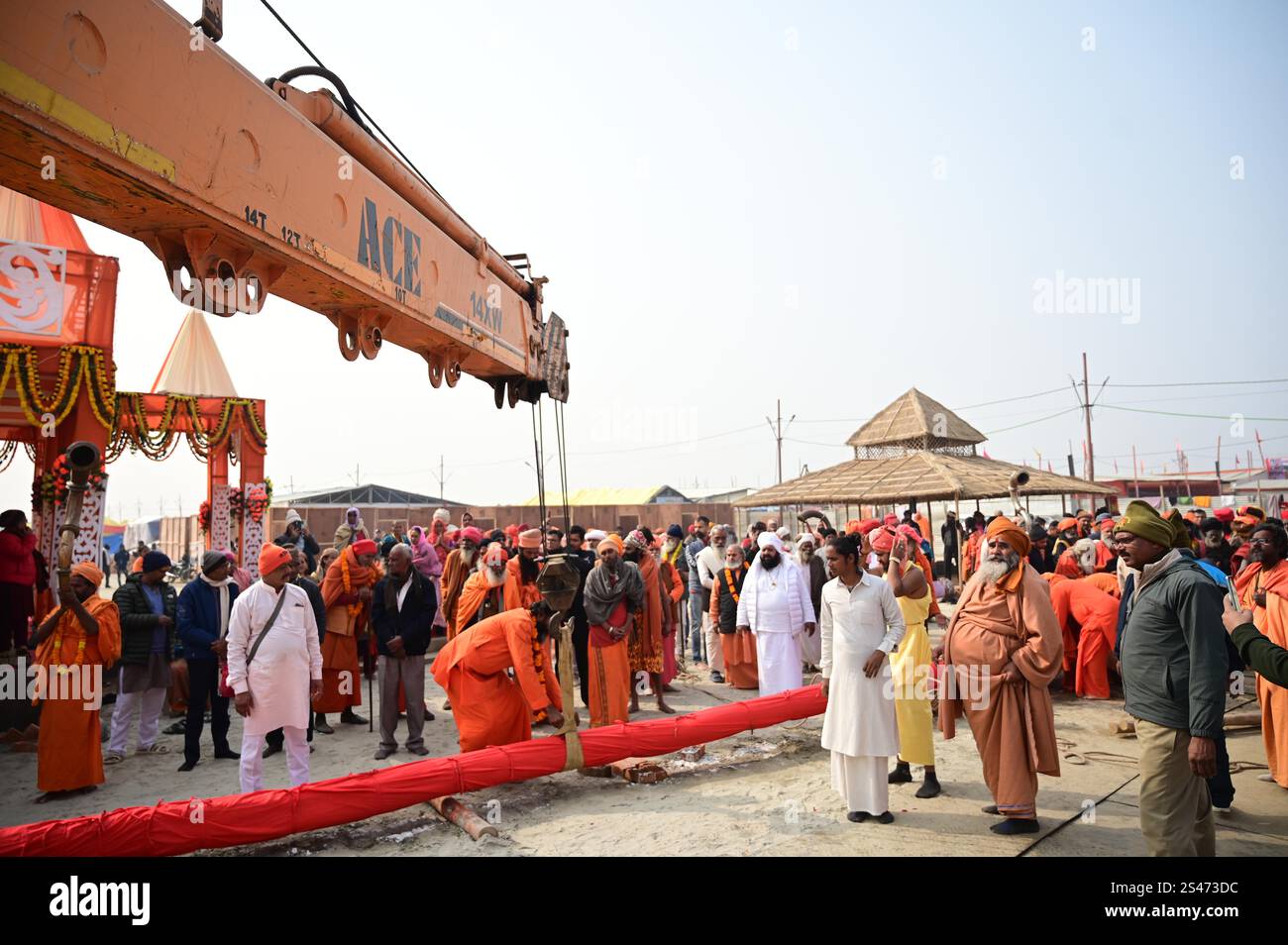 January 10, 2025: Prayagraj: Sadhus of 'Shri Panchayati Akhara Bada ...