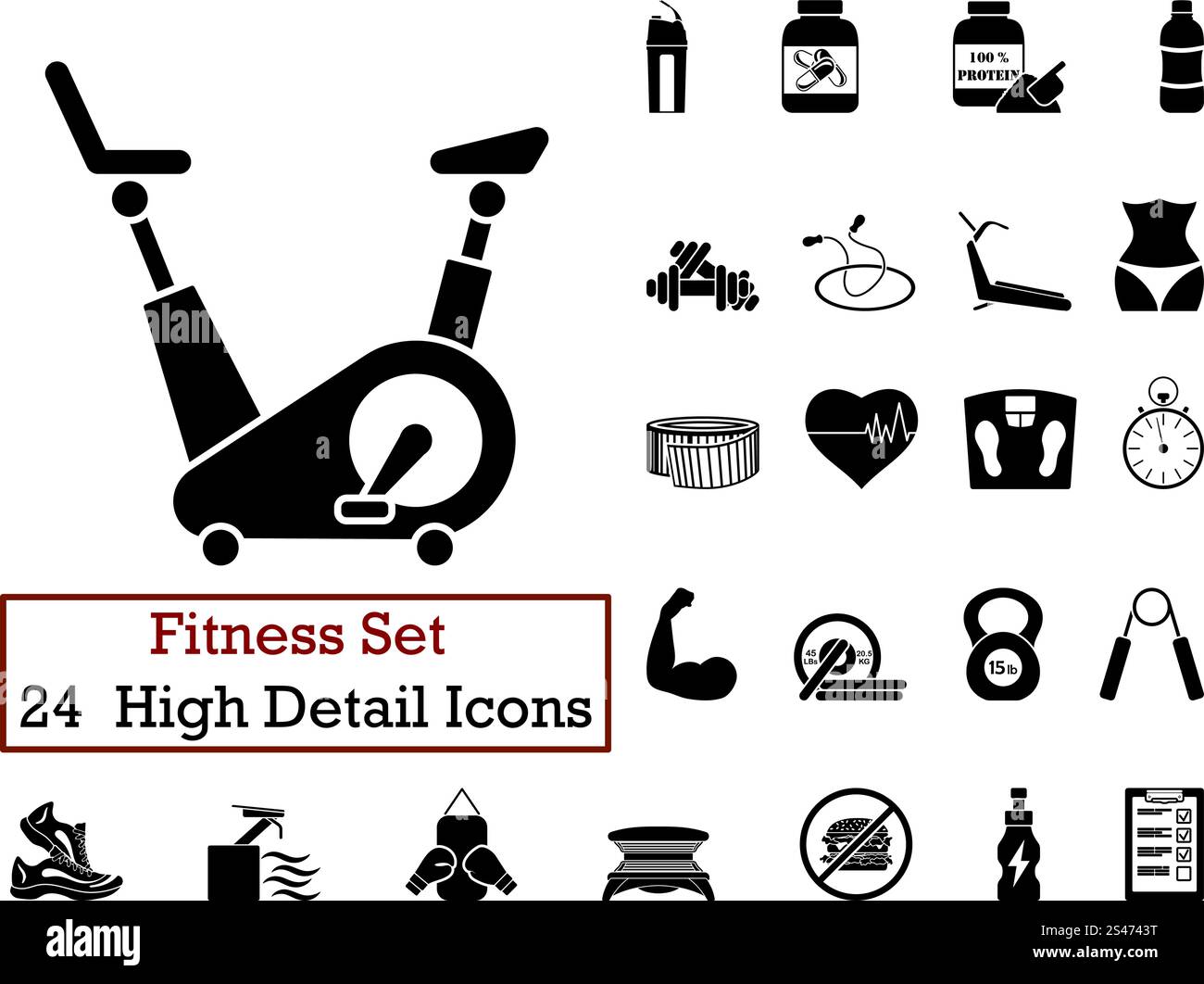 24 fitness Stock Vector Images - Alamy