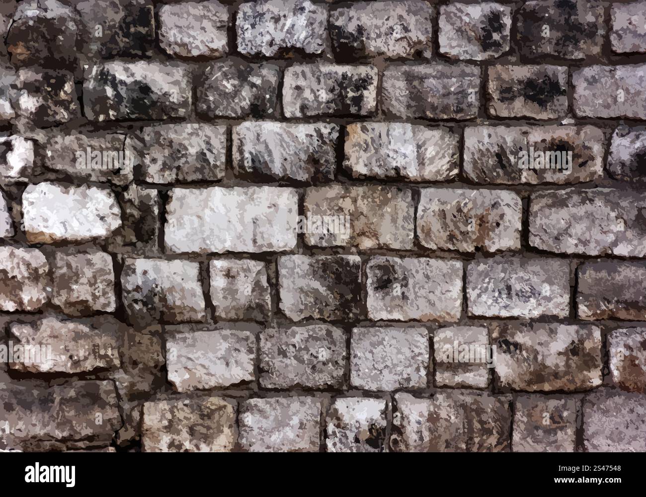 Old brick wall without cement Stock Vector Images - Alamy