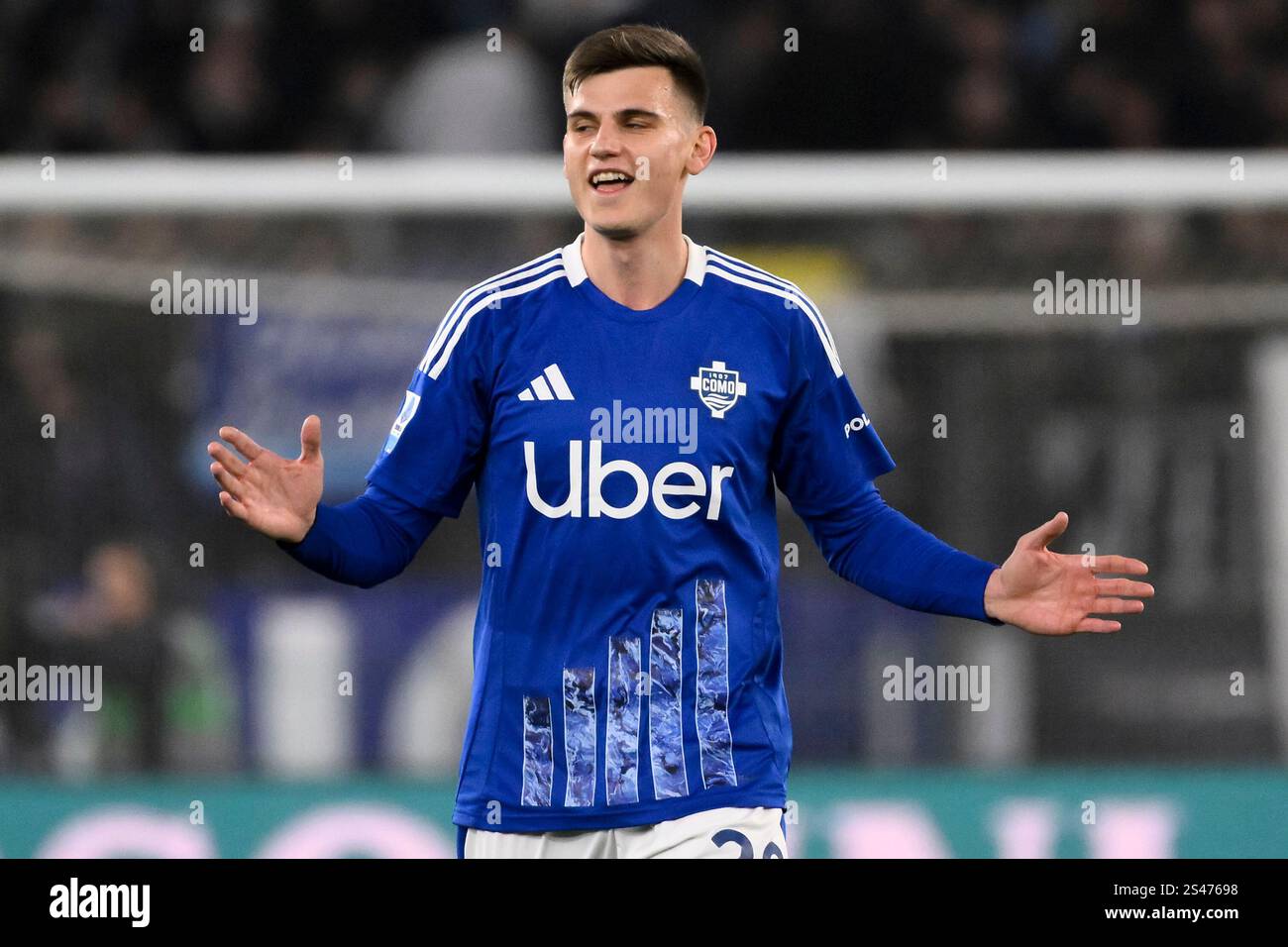 Yannik Engelhardt of Como reacts during the Serie A football match ...
