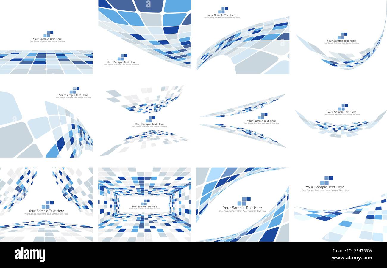 Set of Checkered Backgrounds With Text Space. Ideal Balanced Colors in ...