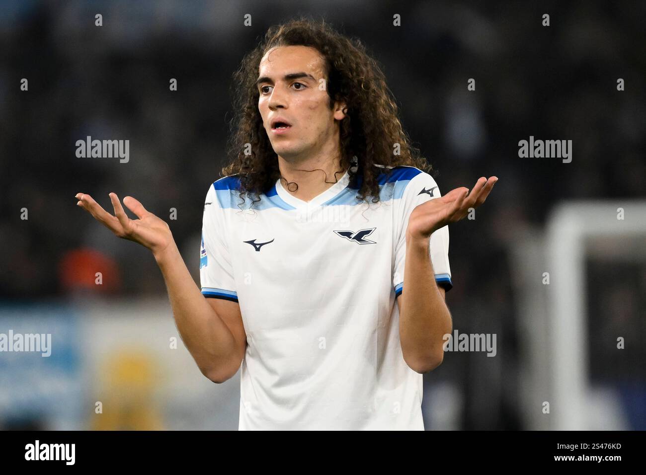 Rome, Italy. 10th Jan, 2025. Matteo Guendouzi of SS Lazio reacts during the Serie A football ...