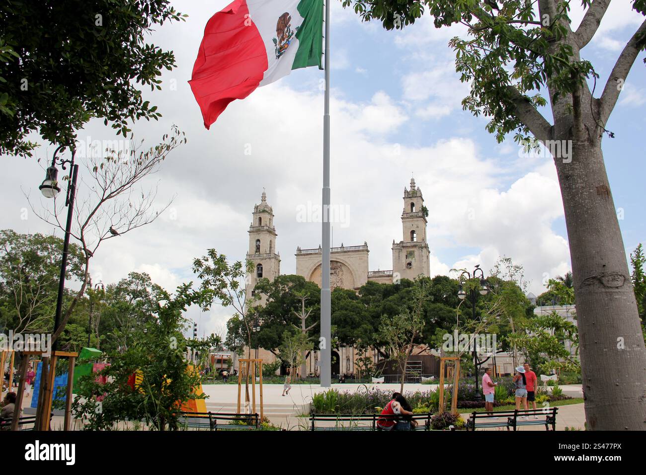 Merida, Yucatan, Mexico - Oct 28 2024: The Yucatan Cathedral, in the ...