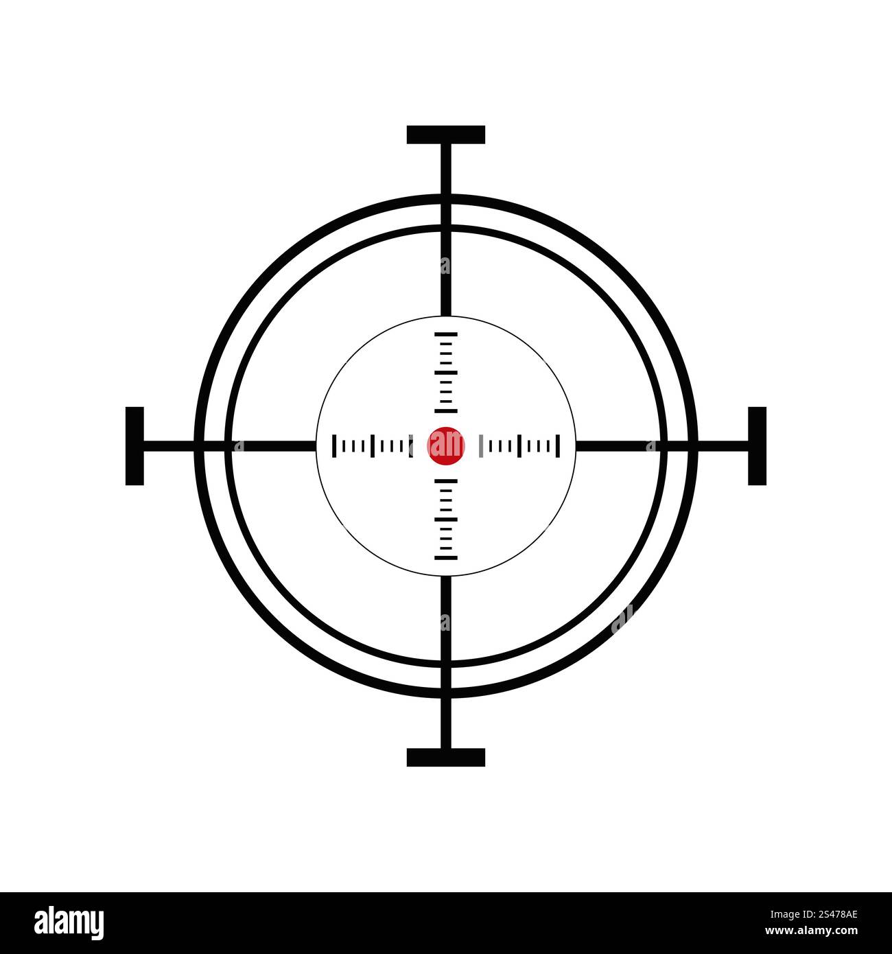 Illustration with shooting target icon on white background Stock Vector ...