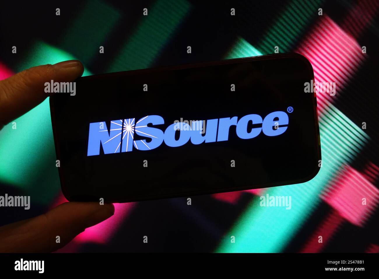 In this photo illustration, the NiSource Inc company logo is seen ...