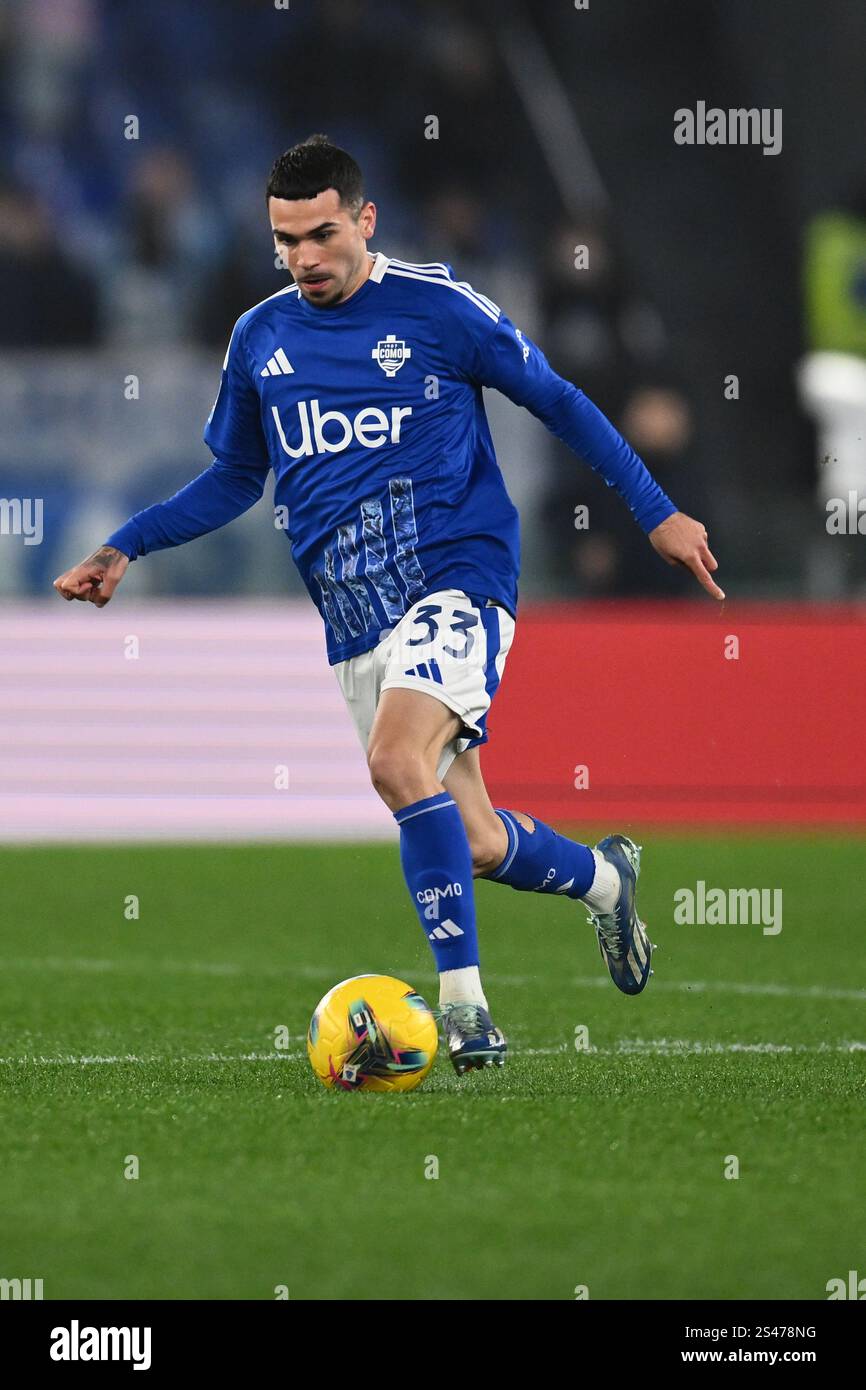 Lucas Da Cunha of Como 1907 in action during the 20th day of the Serie A Championship between S ...