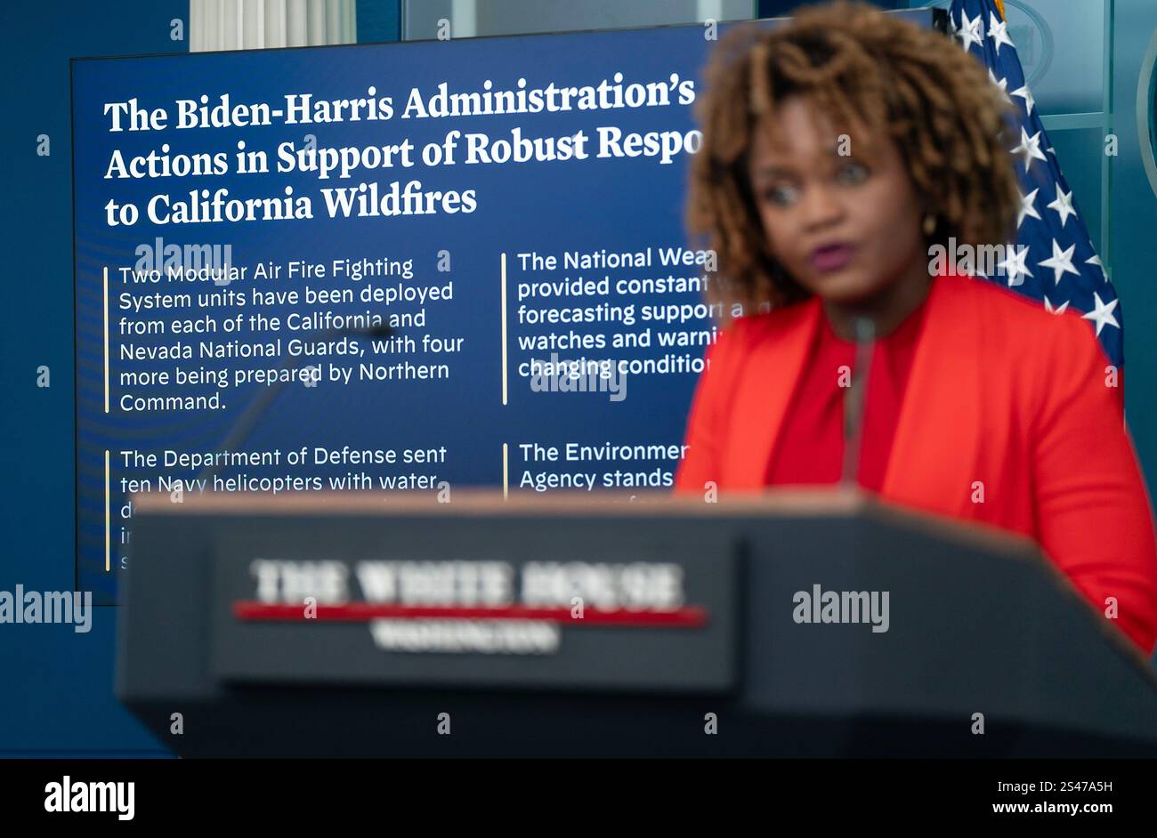 Washington, United States. 10th Jan, 2025. Press Secretary Karine Jean ...