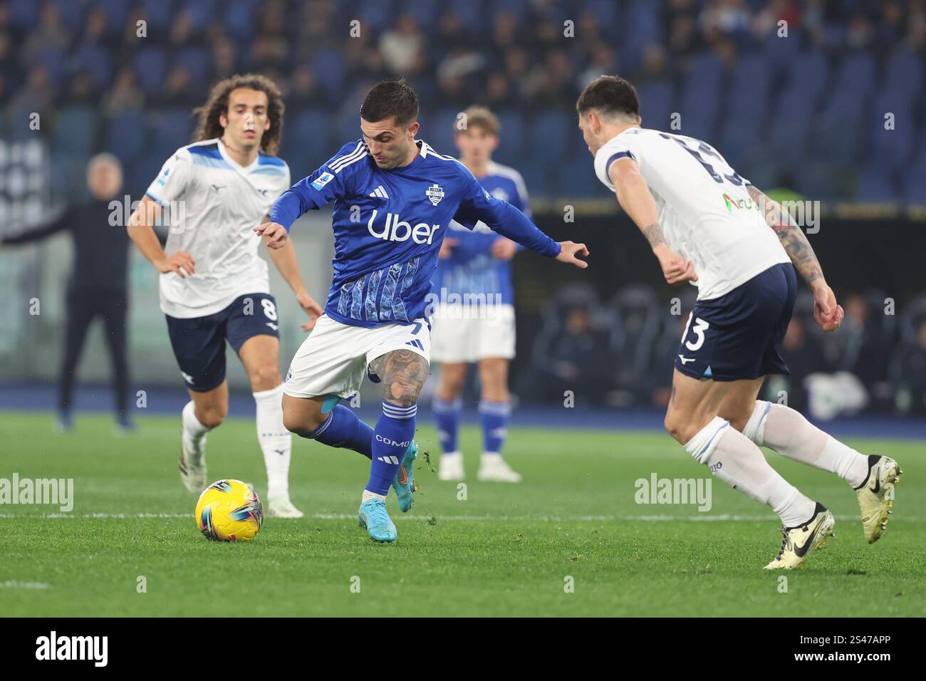 Rome, Italy. 10th Jan, 2025. Rome, Italy 10.01.2025 : Gabriel Strefezza of Como during Italian ...