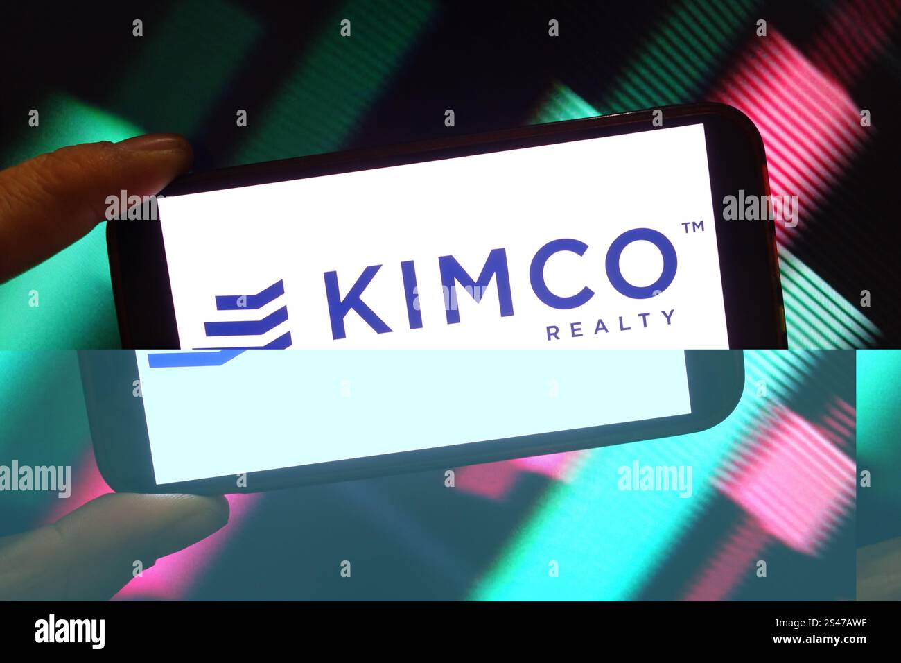 Poland. 9th Jan, 2025. In this photo illustration, the Kimco Realty ...