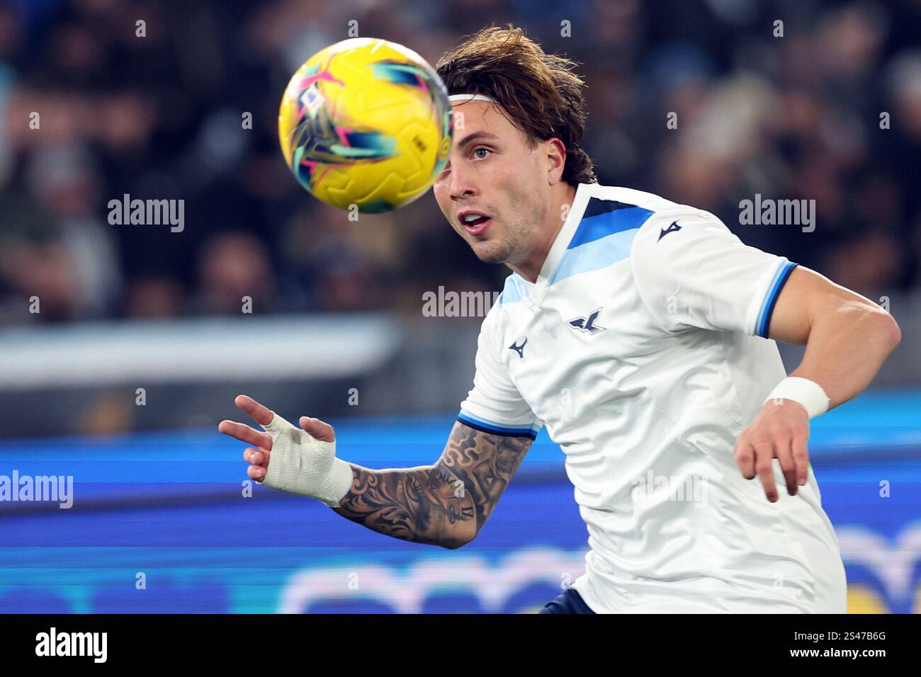 Rome, Italy. 10th Jan, 2025. Rome, Italy 10.01.2025 : Luca Pellegrini of Lazio during Italian ...