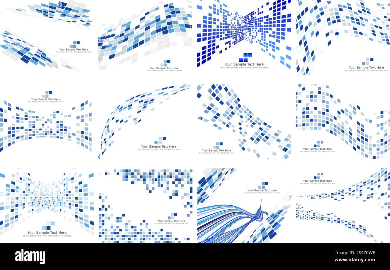 Set of Checkered Backgrounds With Text Space. Ideal Balanced Colors in ...