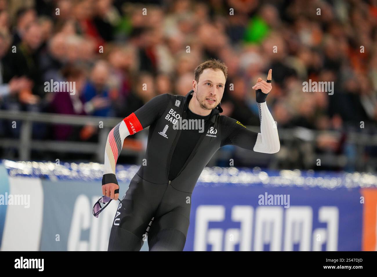 HEERENVEEN, NETHERLANDS - JANUARY 10: Hendrik Dombek of Germany ...