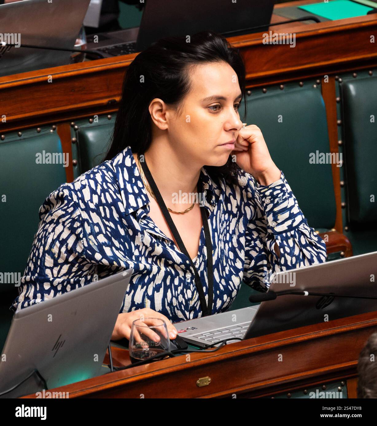 Nawal Farih CD&V at the plenary session of the Chamber at the federal ...