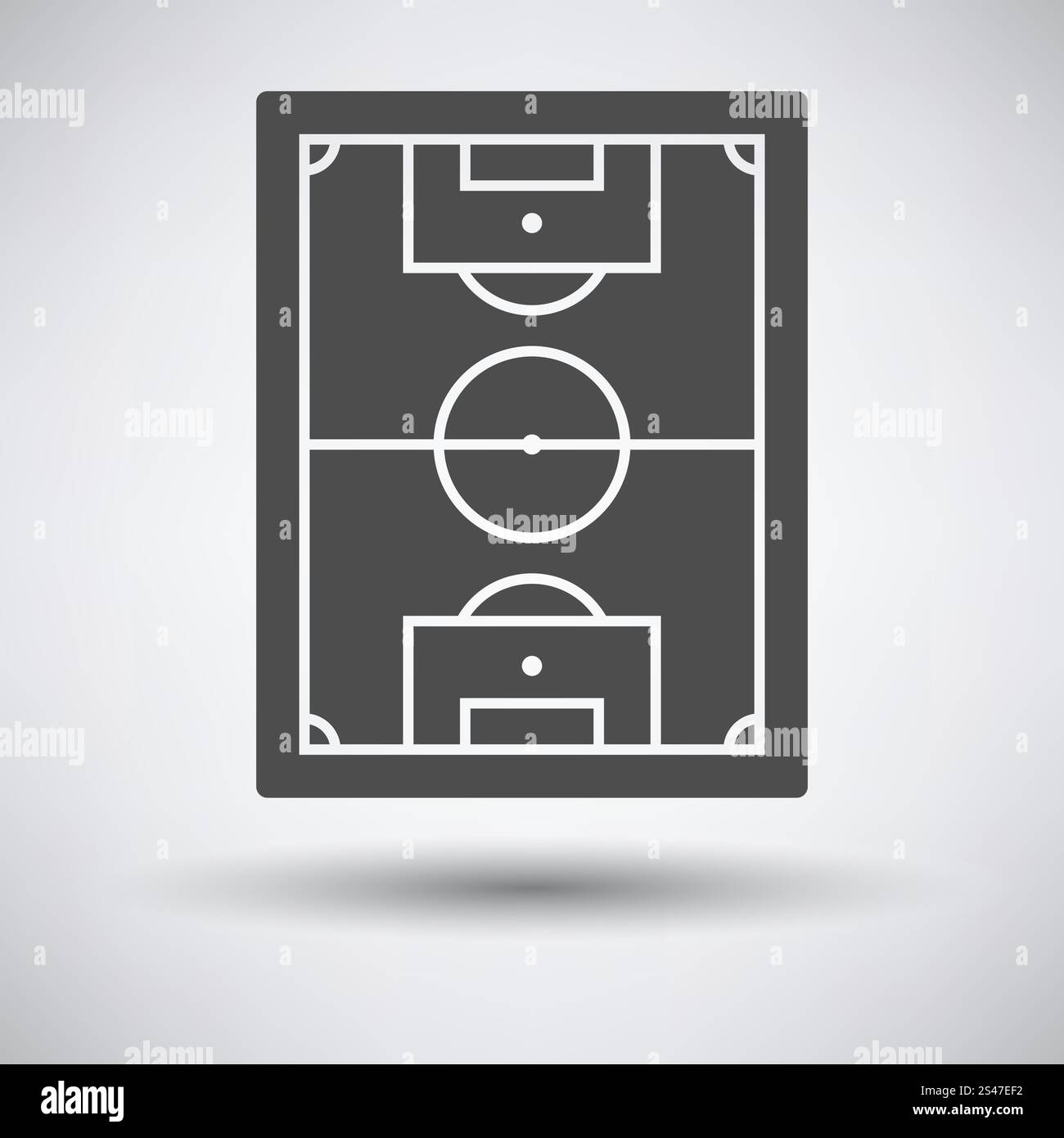 Icon of aerial view soocer field. Icon of aerial view soocer field on ...