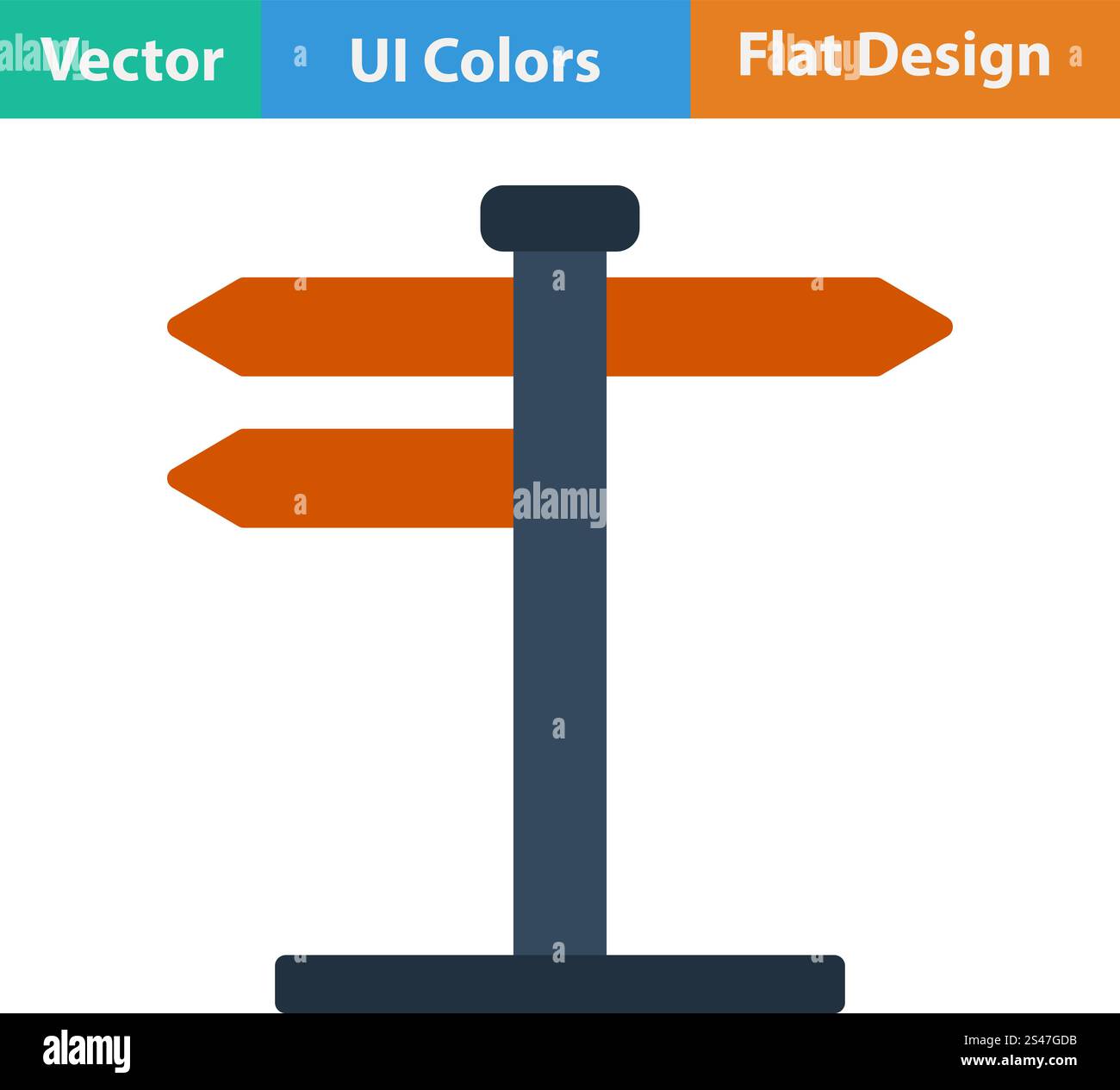 Flat design icon of pointer stand in ui colors. Vector illustration Stock Vector Image & Art - Alamy