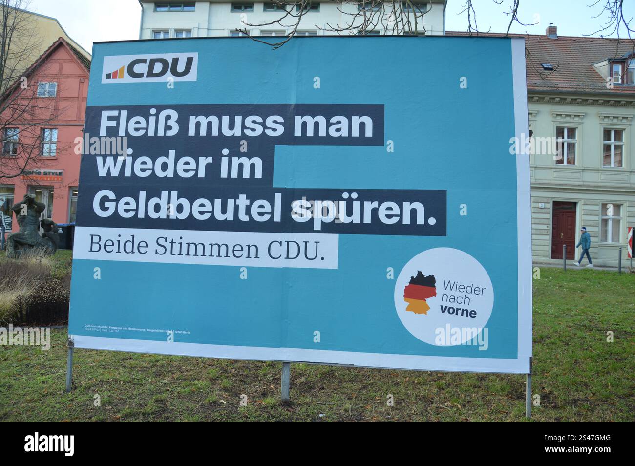 Brandenburg an der Havel, Germany - January 8, 2025 - CDU election ...