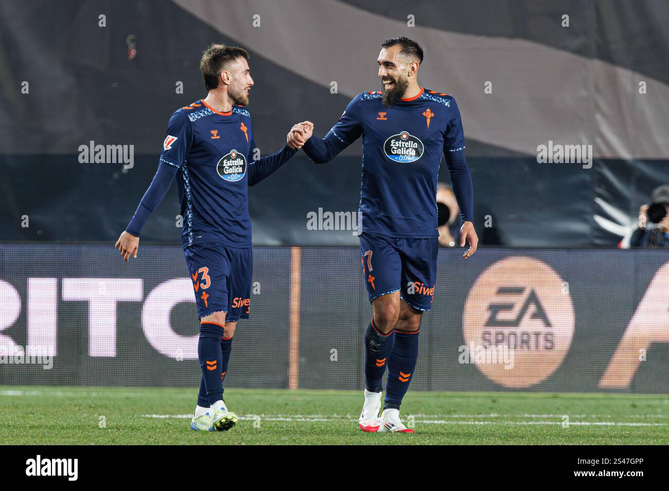 Madrid, Spain. 10th Jan 2025. Oscar Mingueza, Borja Iglesias (Celta de ...