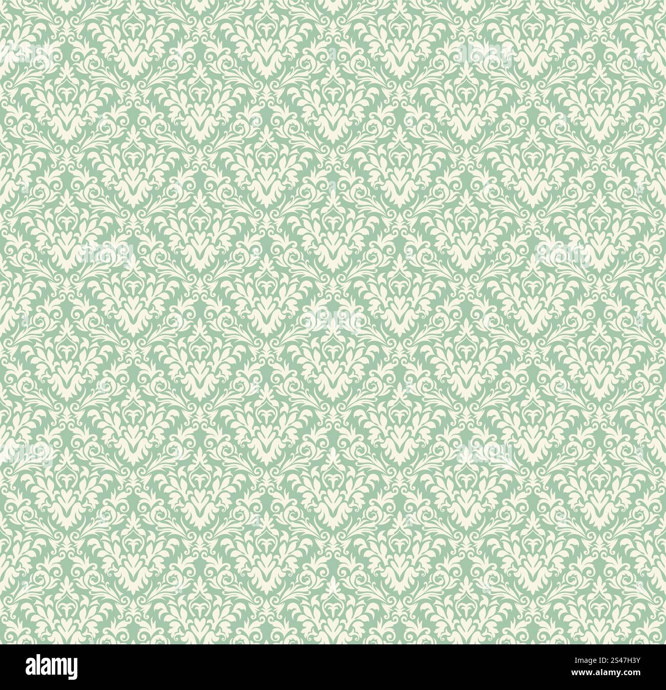 Damask Seamless Pattern. Elegant Design in Royal Baroque Style ...