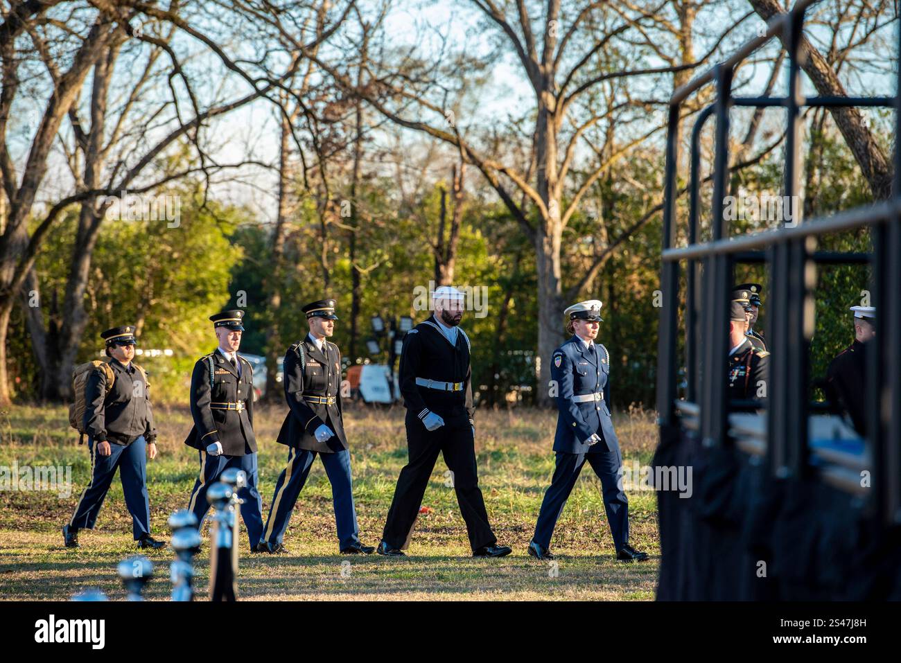 United States service members participate in ceremonial exercise during ...