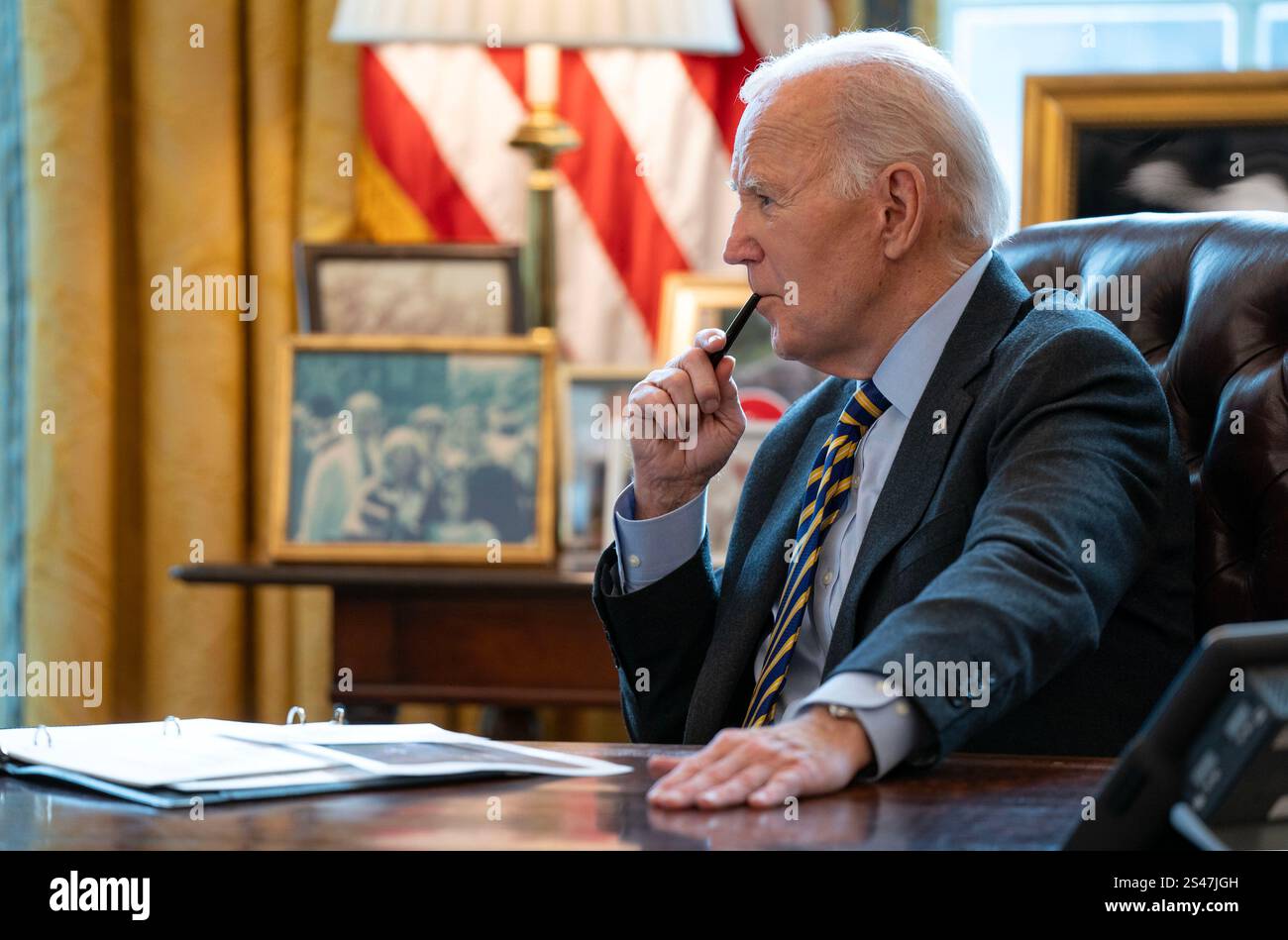 United States President Joe Biden, joined by US Vice President Kamala ...
