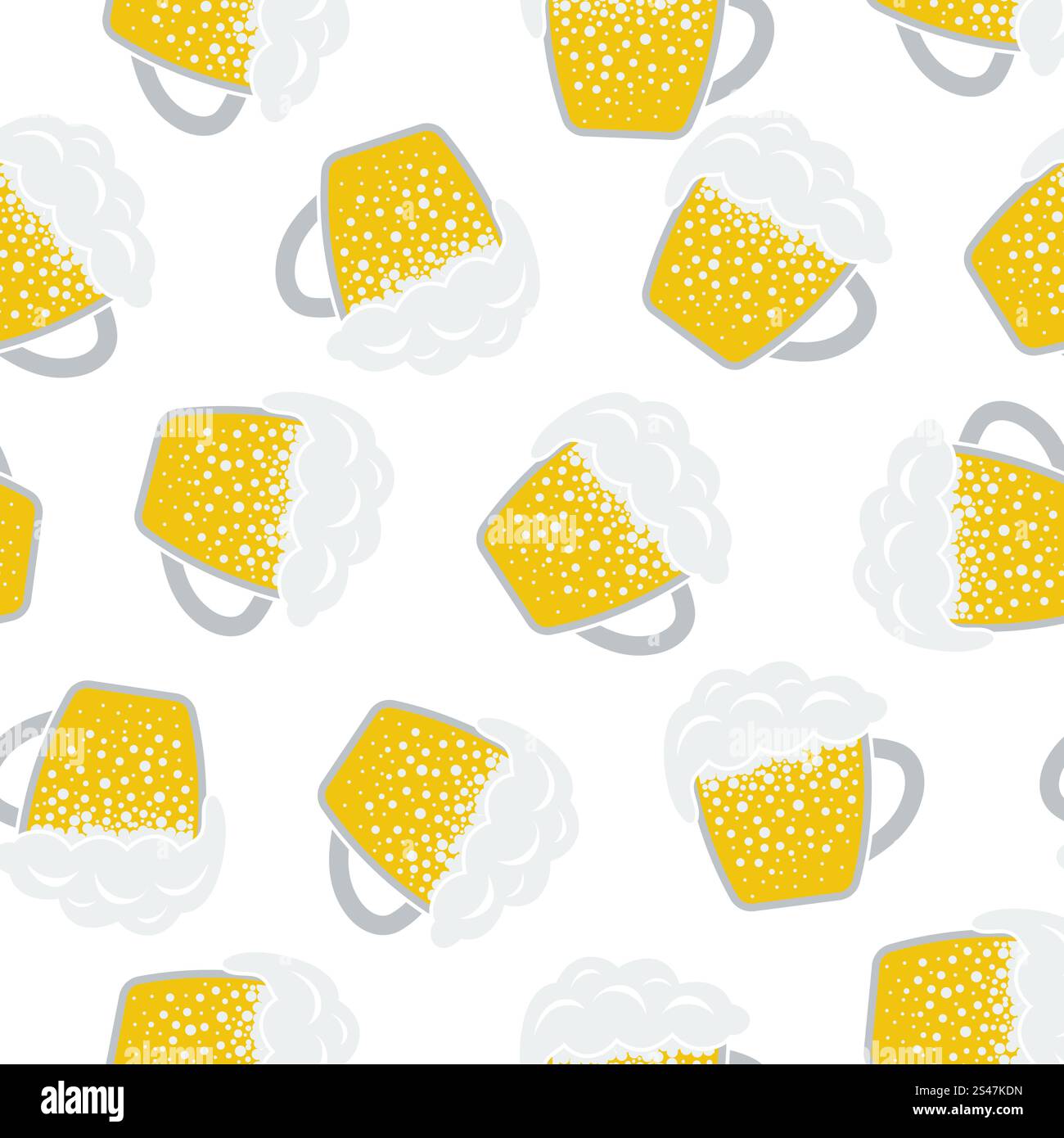 Seamless Oktoberfest Pattern With Ornate From Mugs of Beer. Suitable ...