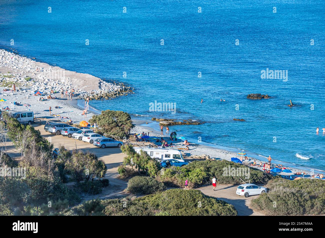 VIllasimius, Italy - 09-05-2024: Capo Carbonaia Beach in Villasimius ...