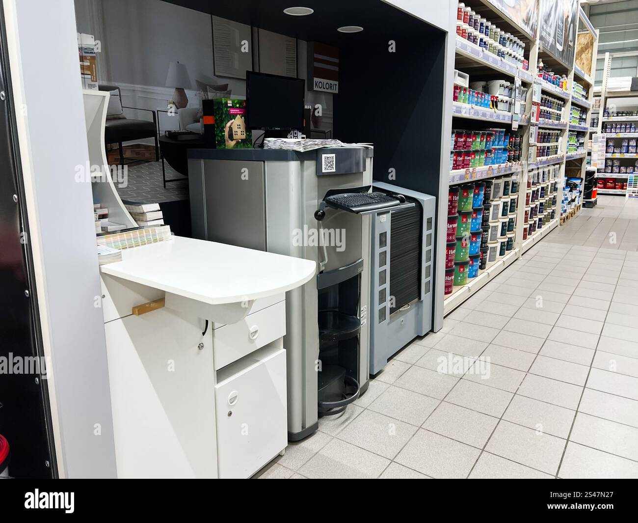Kyiv, Ukraine - January 10, 2025: A modern hardware store aisle ...