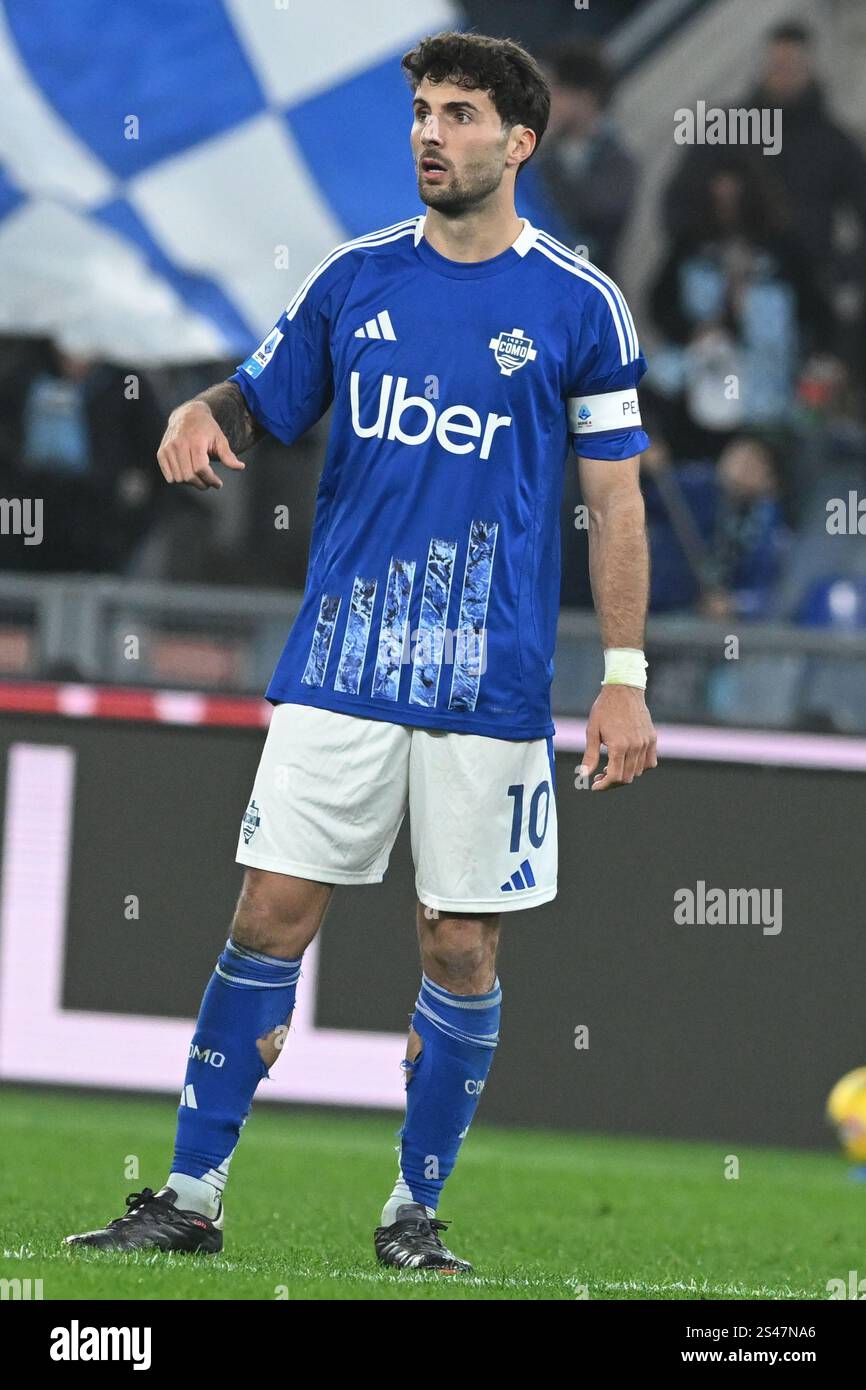 Rome, Italy. 10th Jan, 2025. Patrick Cutrone of Como 1907 gestures during the Serie A Enilive ...