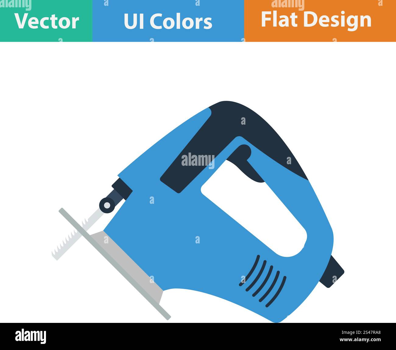Flat design icon of jigsaw icon in ui colors. Vector illustration ...