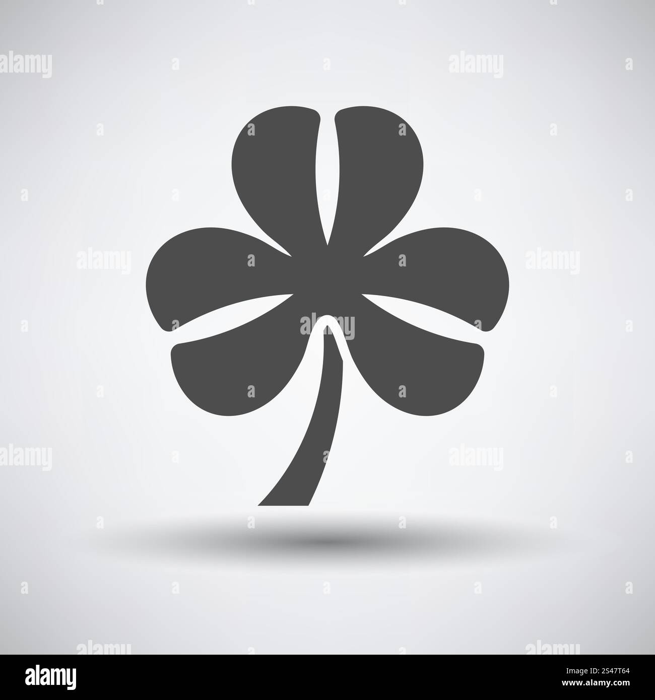 Clover leaf icon over grey background. Vector illustration Stock Vector ...