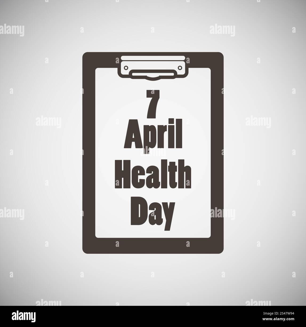 Health day emblem with medical tablet on grey background. Vector ...