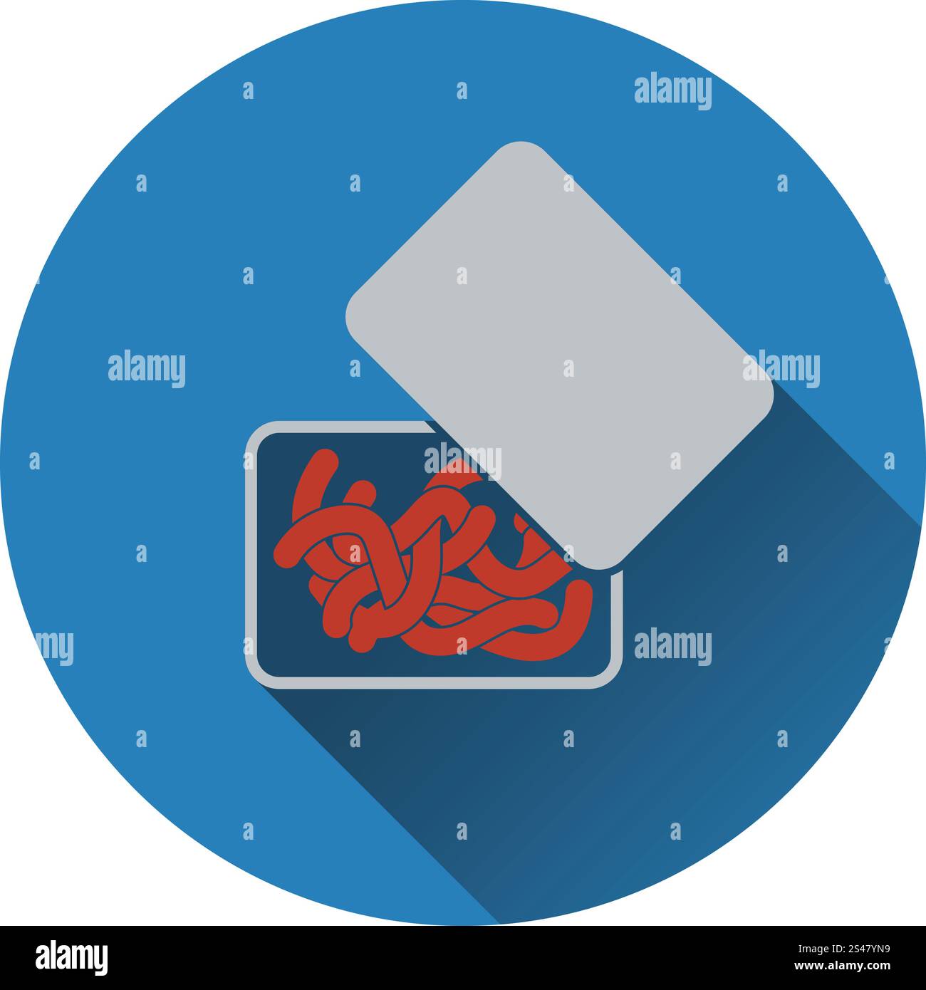 Icon of worm container. Flat design. Vector illustration Stock Vector ...