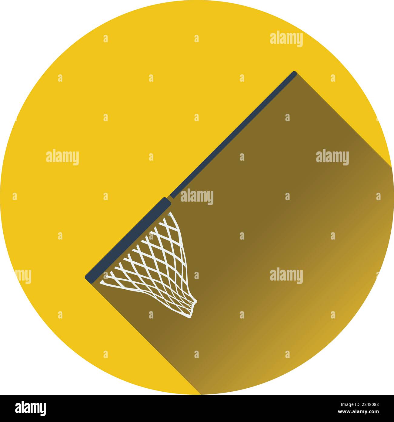 Icon of Fishing net . Flat design. Vector illustration Stock Vector ...