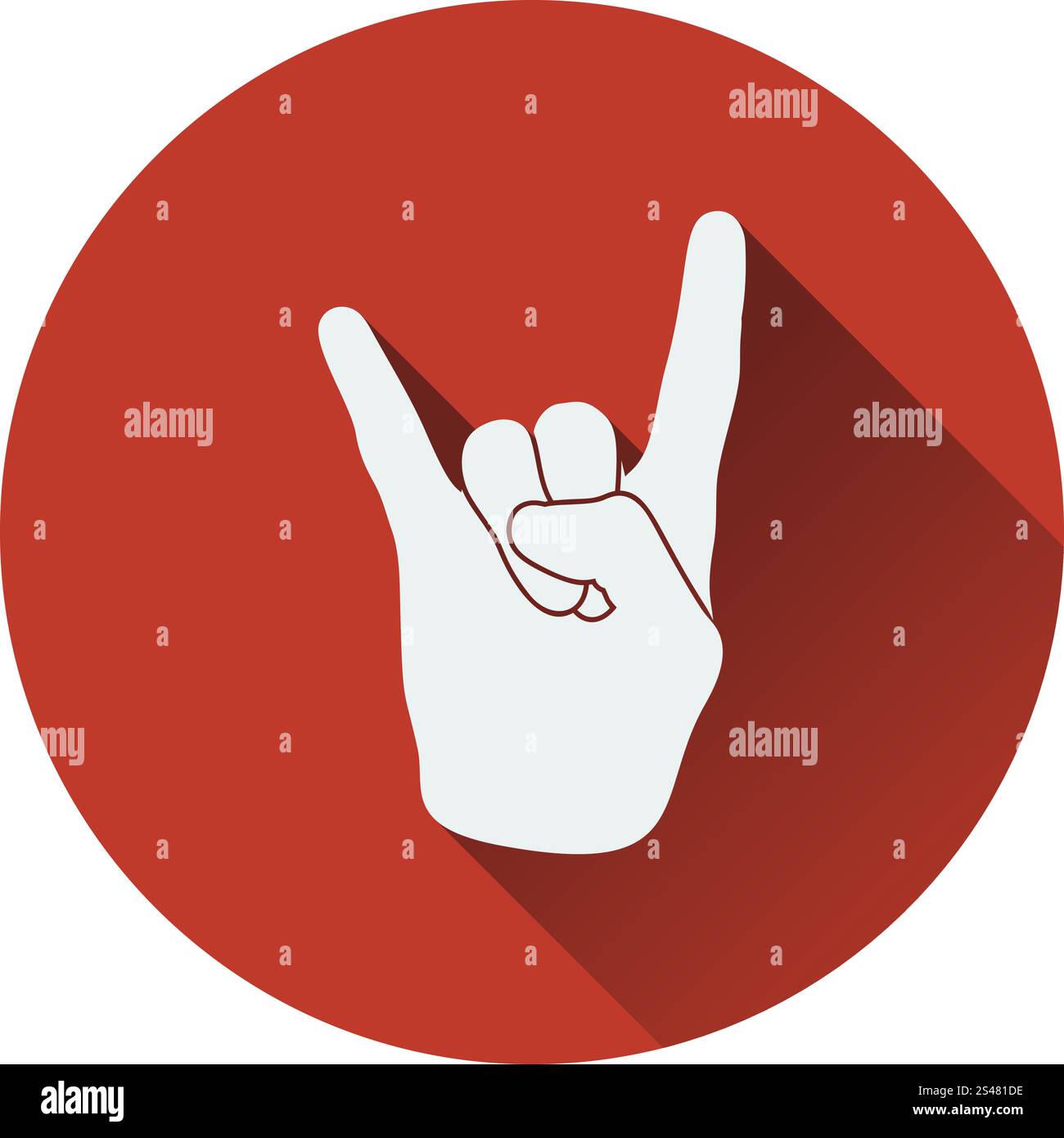 Rock hand icon. Flat design. Vector illustration Stock Vector Image ...