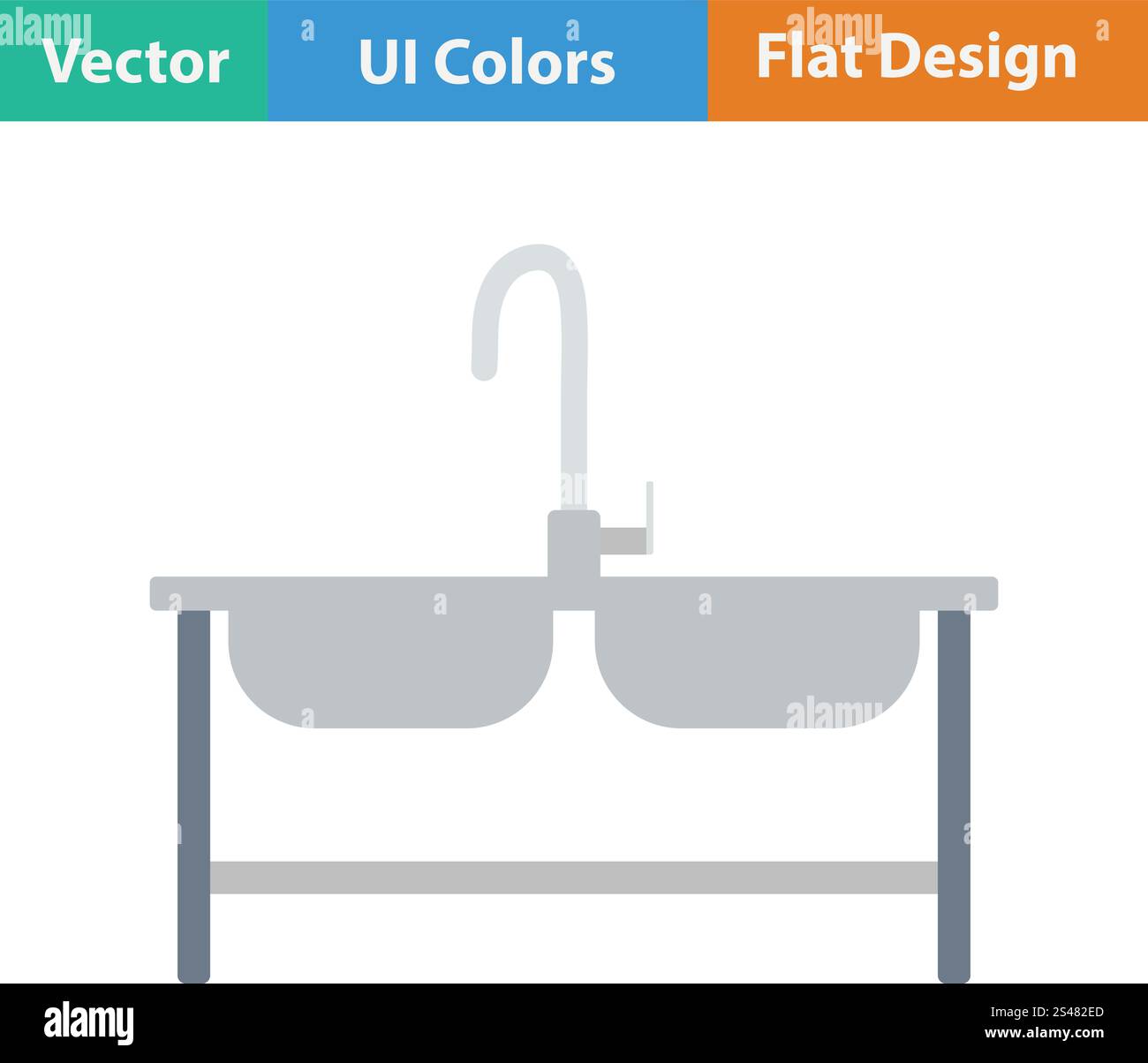 Double sink icon. Vector illustration Stock Vector Image & Art - Alamy