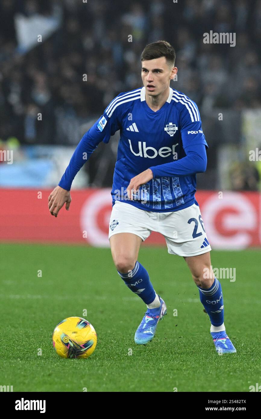 Rome, Italy. 10th Jan, 2025. Yannik Engelhardt of Como 1907 in action ...