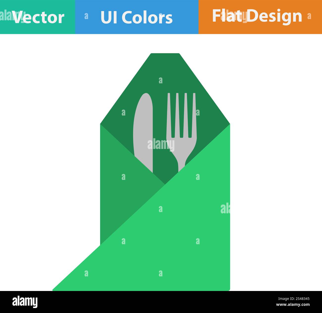 Wrapped in serviette Stock Vector Images - Alamy