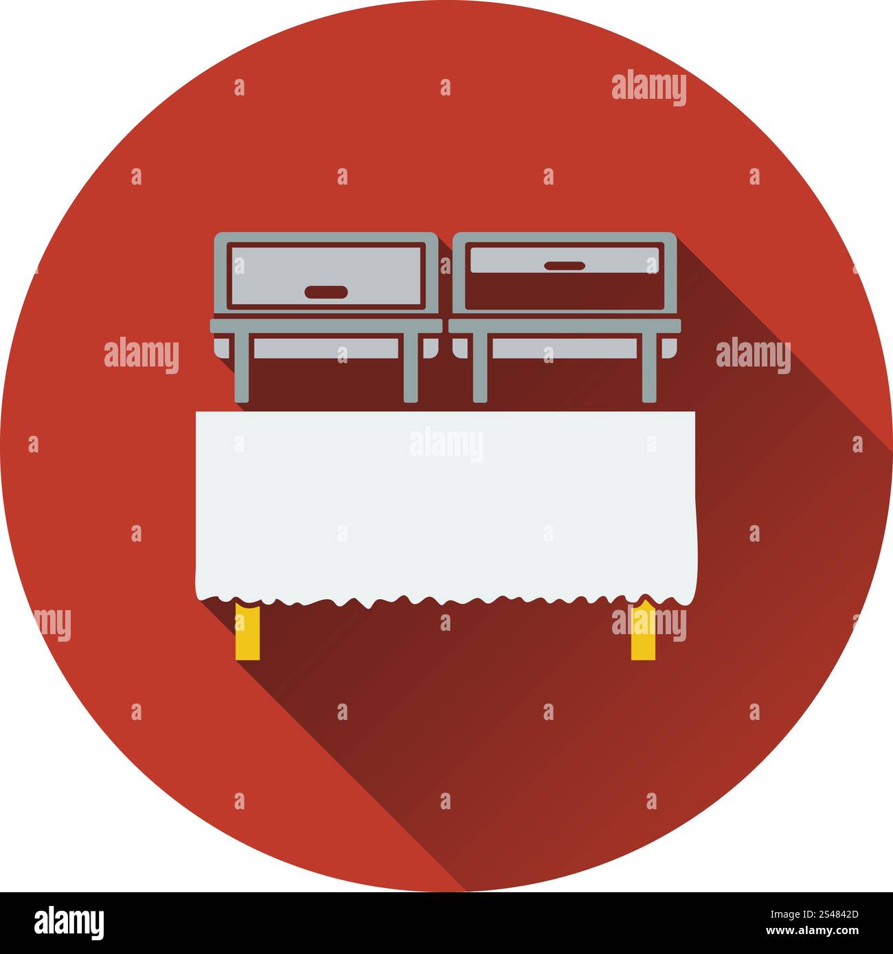 Chafing dish icon. Flat design. Vector illustration Stock Vector Image ...