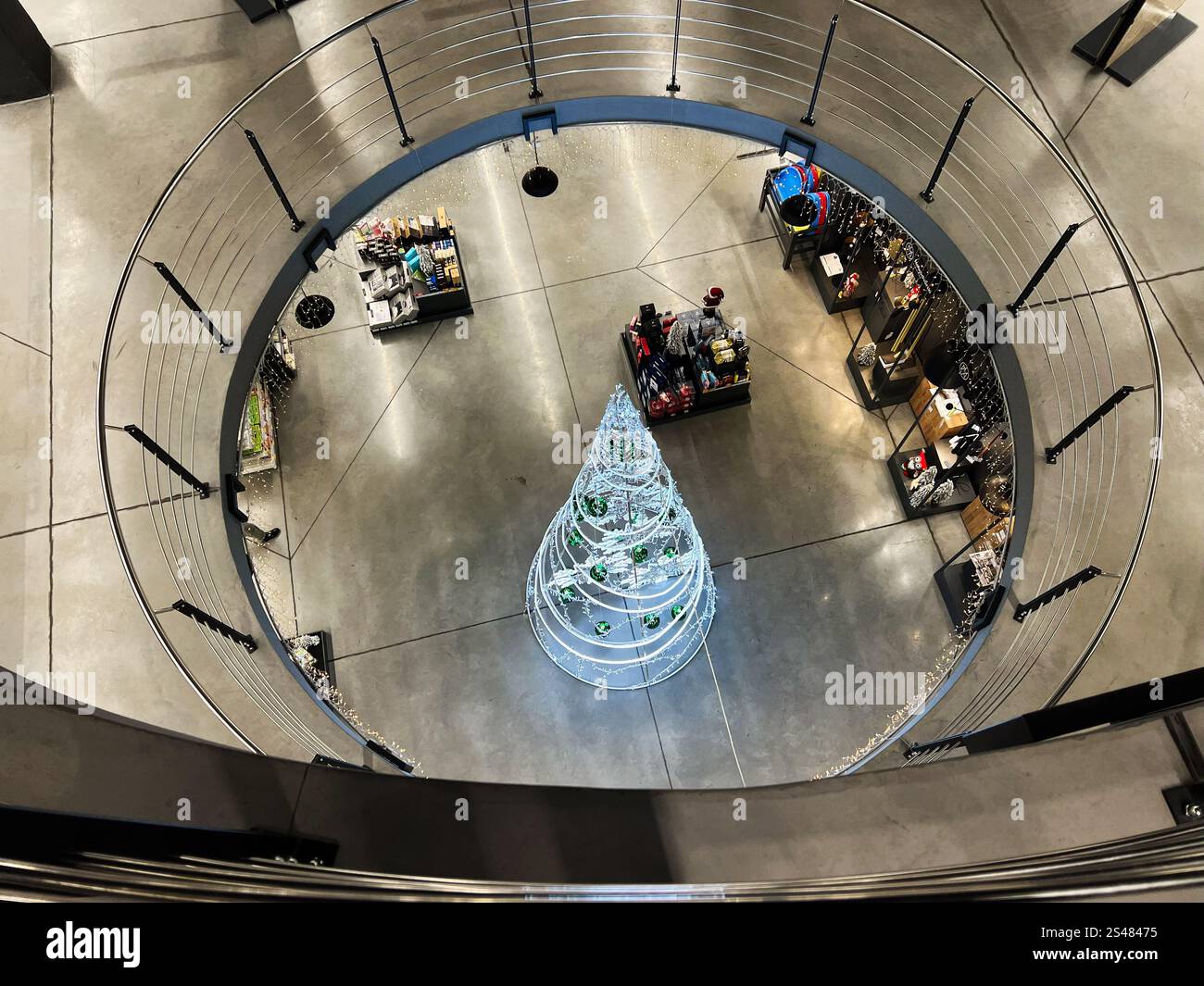 Kyiv, Ukraine - January 10, 2025: A circular view inside a shopping ...