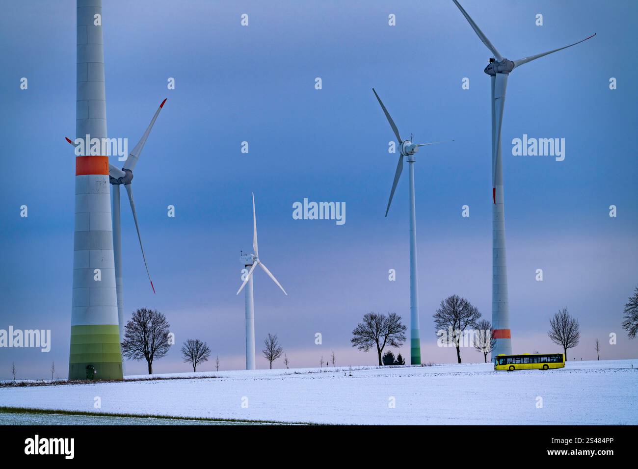 Wind farm north of Lichtenau, a self-proclaimed energy town. Over 190 ...