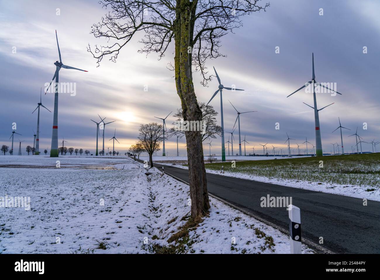 Wind farm north of Lichtenau, a self-proclaimed energy town. Over 190 ...