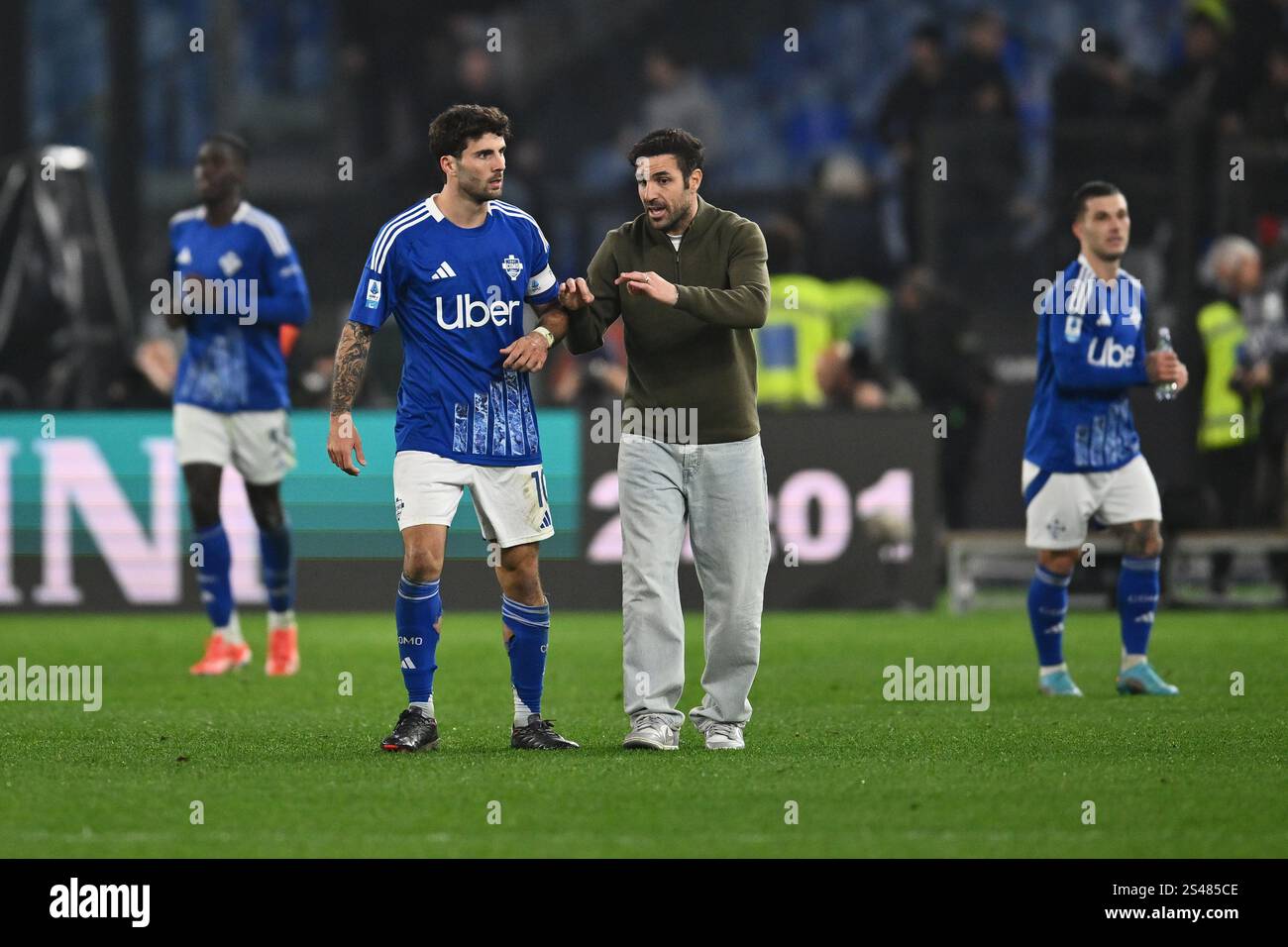 Rome, Italy. 10th Jan, 2025. Patrick Cutrone of Como 1907 celebrates ...