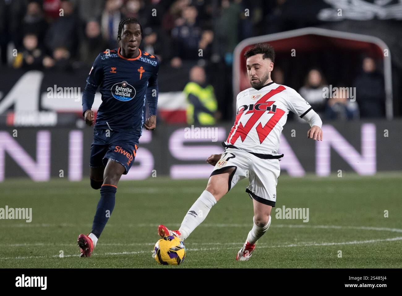 MADRID, SPAIN - January10: Unai Lopez of Rayo Vallecano in action ...