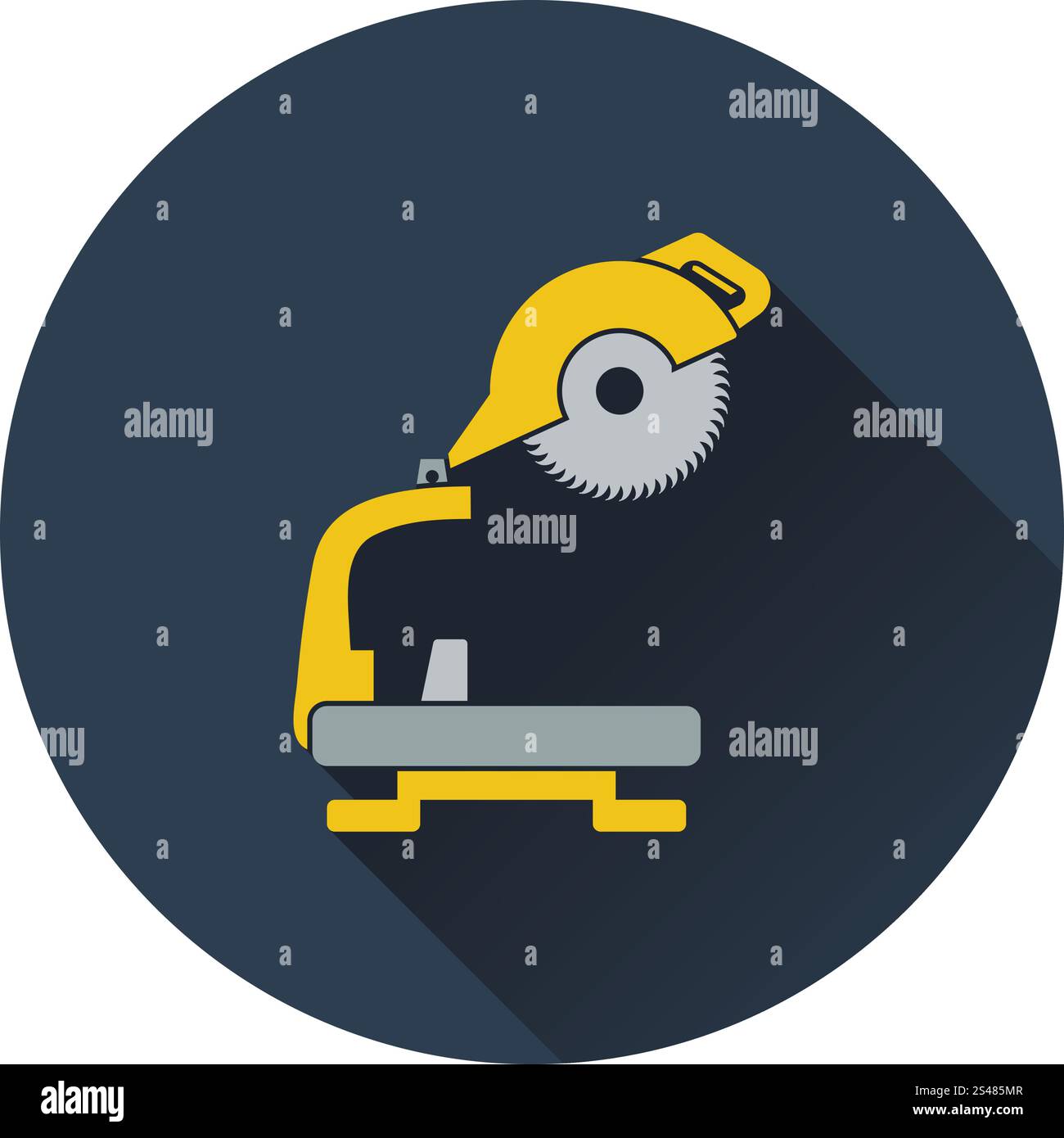 Icon of circular end saw. Flat design. Vector illustration Stock Vector Image & Art - Alamy