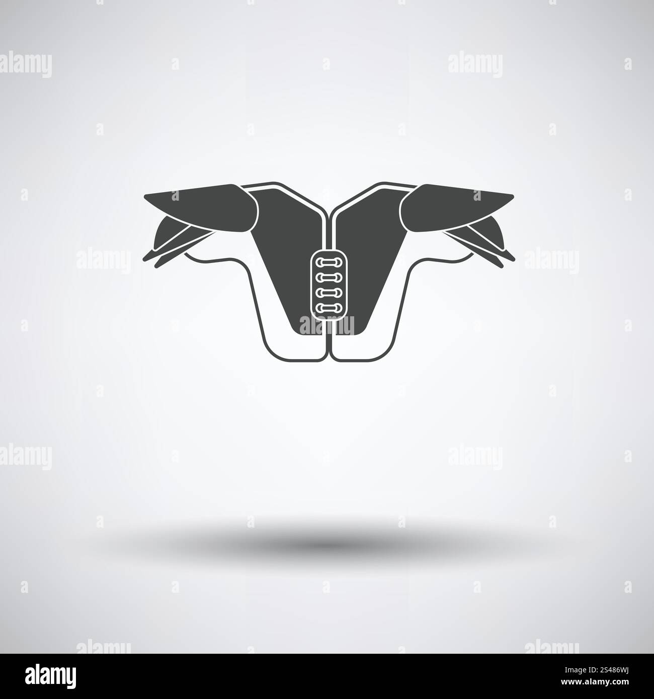 American football chest protection icon. Vector illustration Stock ...